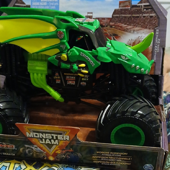 Monster Jam | Toys | Dragonoid Monster Jamtruck Toy Green And Yellow 24 ...